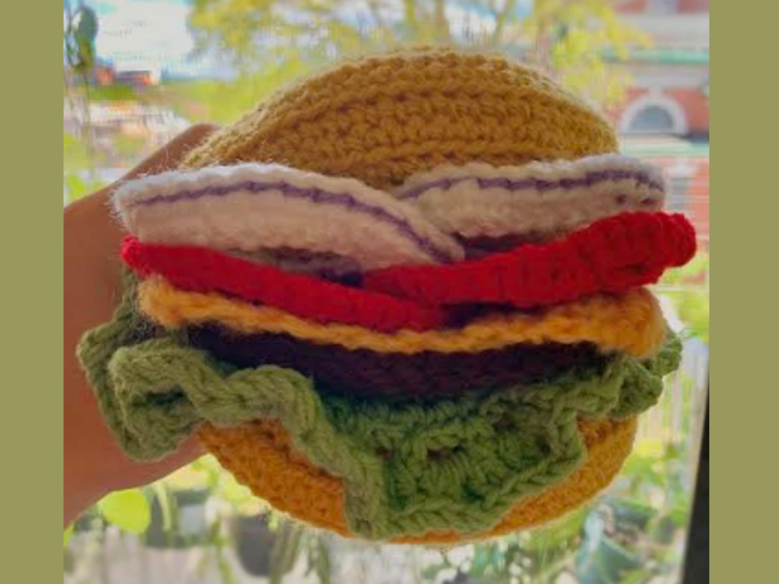 Hamburger Crochet Pattern Burger Crochet Pattern Hamburger - Etsy