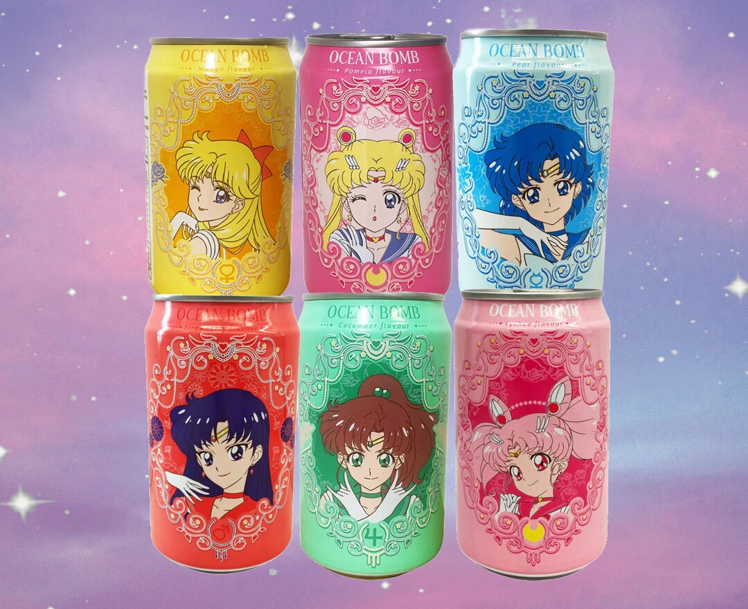 Mystery Sailor Moon Ocean Bomb Anime Drinks, 6 Sailor Moon Drinks ...