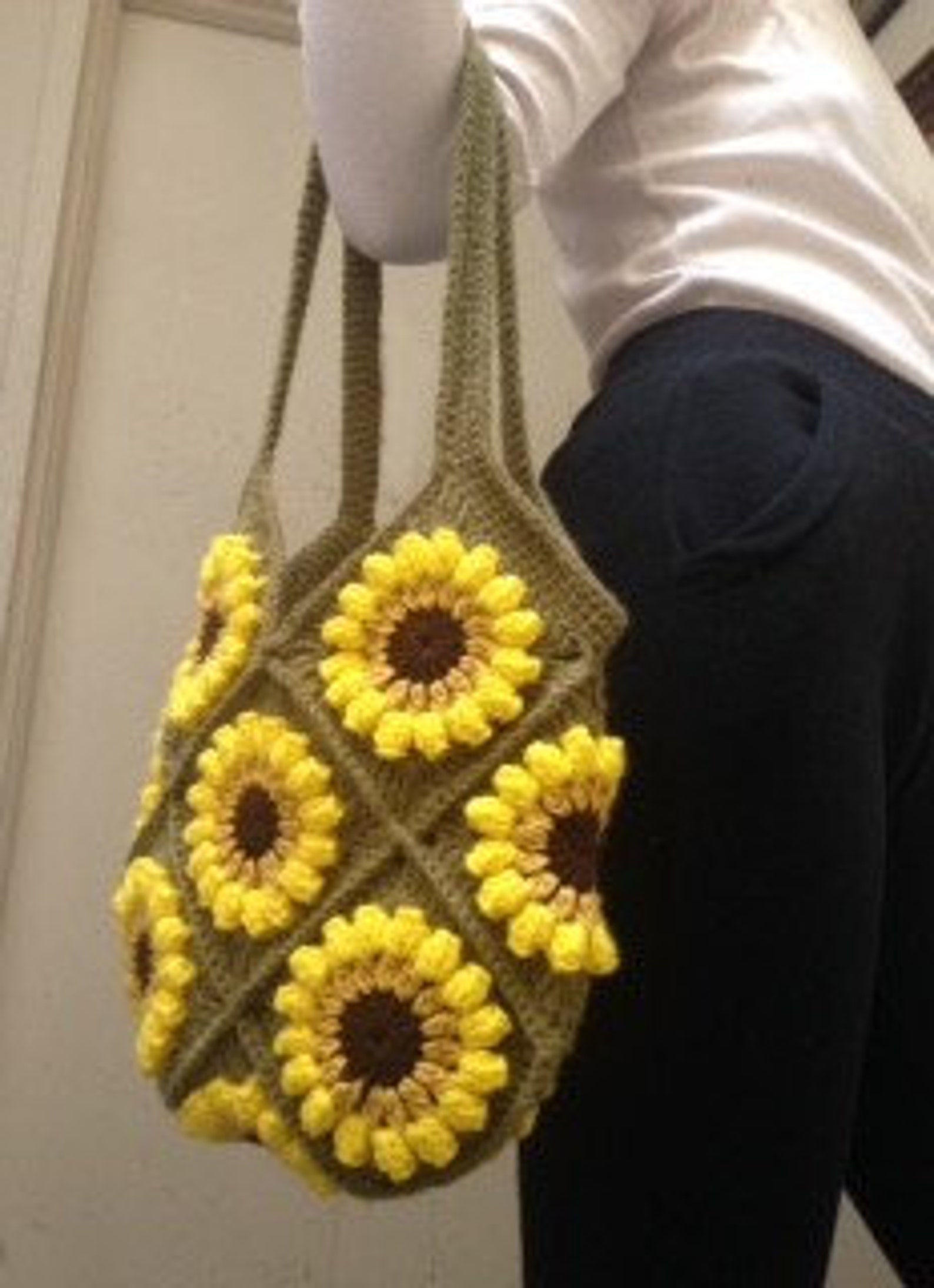 Crochet Sunflower Shoulder Bag Sunflower Tote Bag More - Etsy