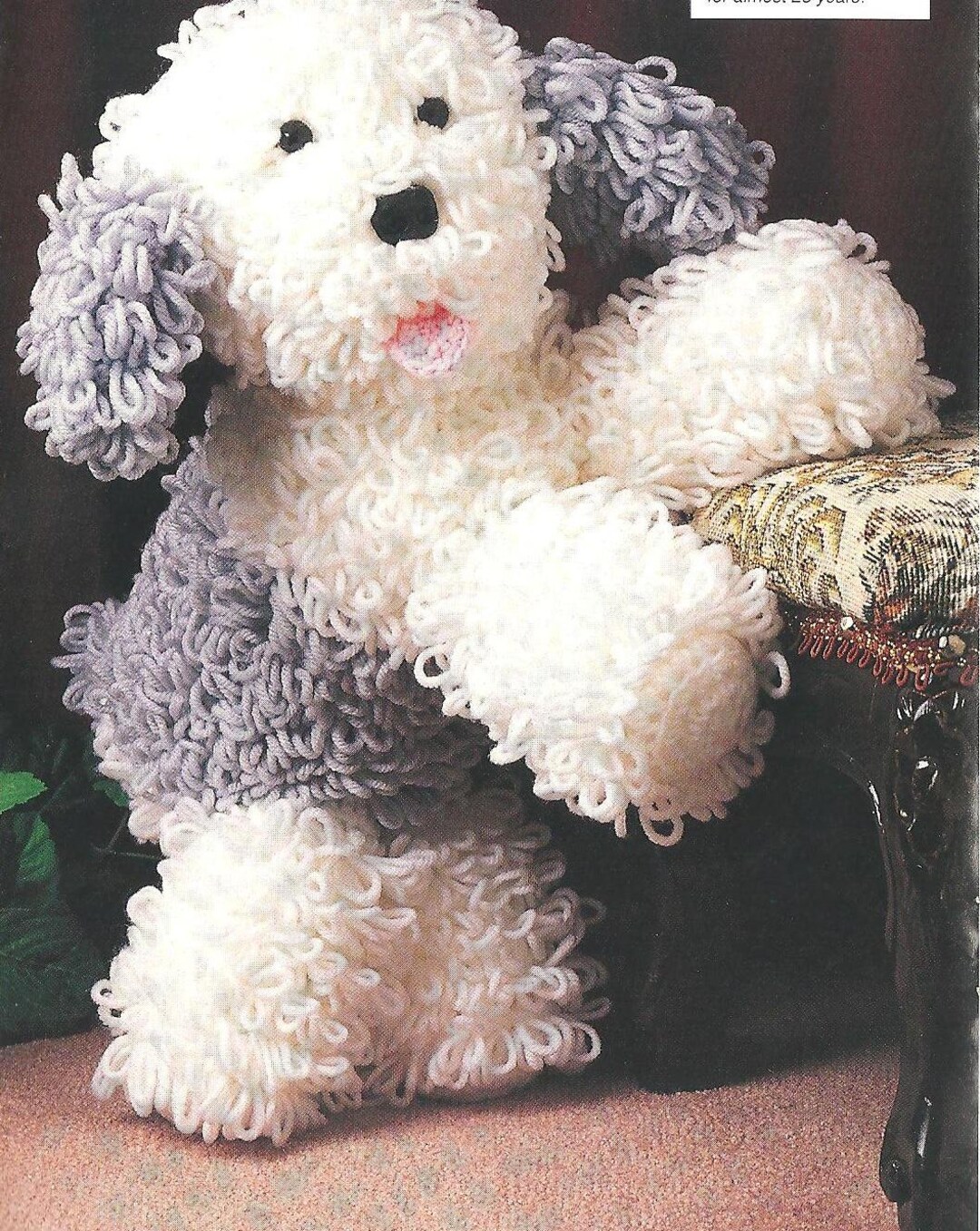 Vintage English Sheepdog Crochet Pattern, English Sheepdog Pattern ...