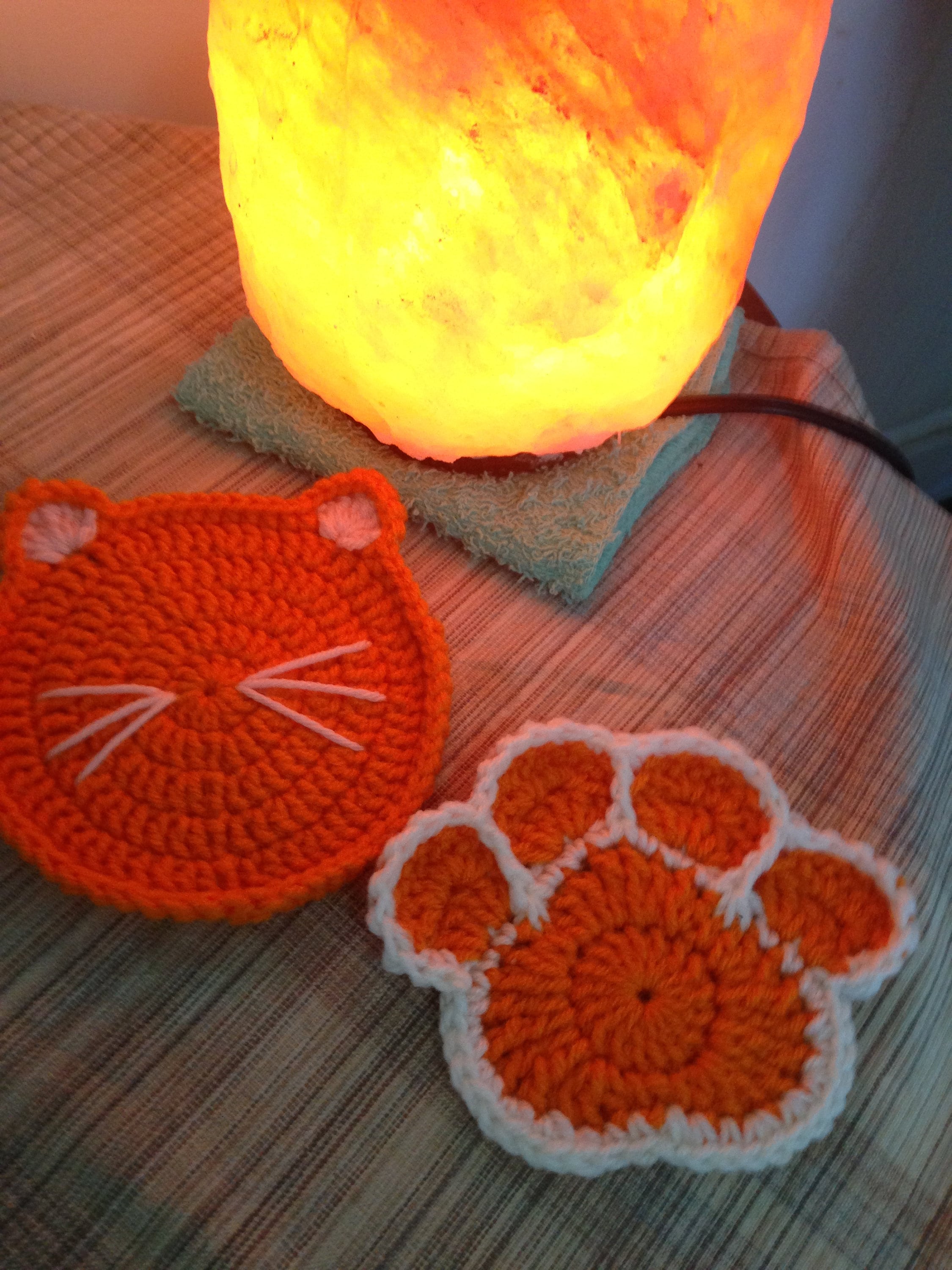 Crochet Cat and Paw Coaster Pattern Animal Coaster PDF - Etsy