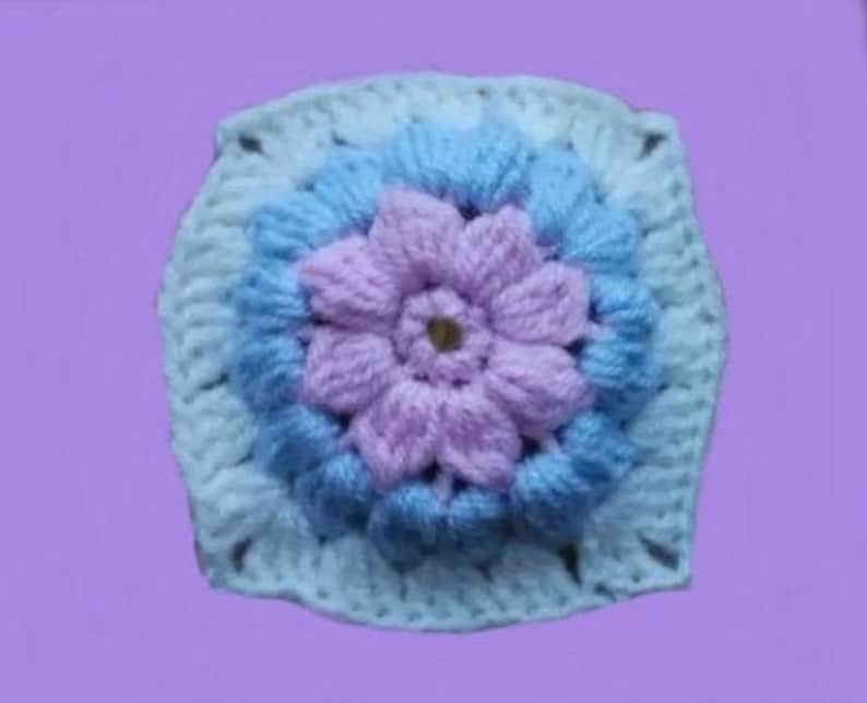 Granny Square Pattern Flower Granny Square Spring Granny - Etsy