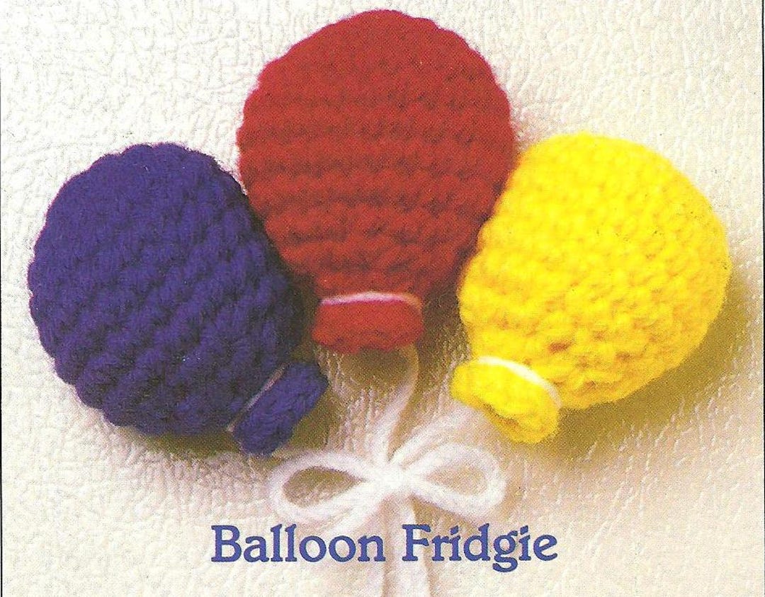 Vintage Balloon Applique Crochet Pattern, Crochet Balloon Applique ...