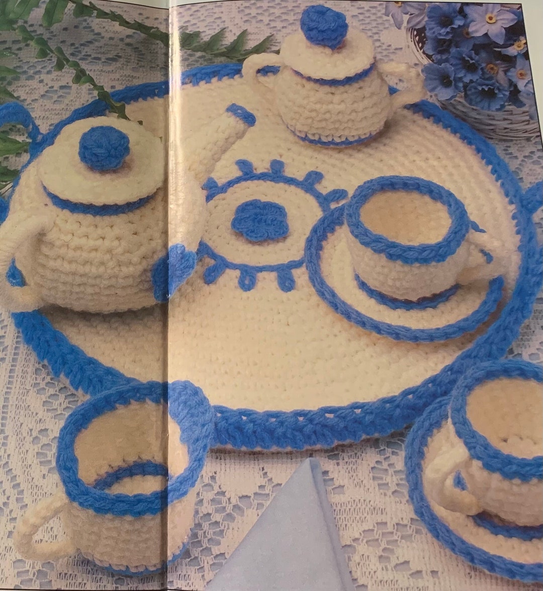 VINTAGE Tea Set Pattern, "tea Time" Crochet Pattern, Crochet Tea Set ...