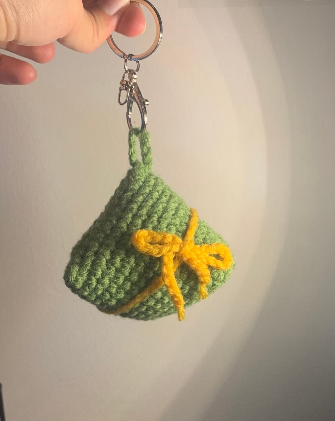 Zongzi Crochet Keychain, Sticky Rice Keychain, Crochet Accessory, Small ...