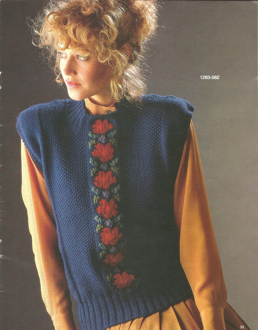 VINTAGE Knit Vest Fair Isle Pattern, Classic Scottish Vest, Knitted ...