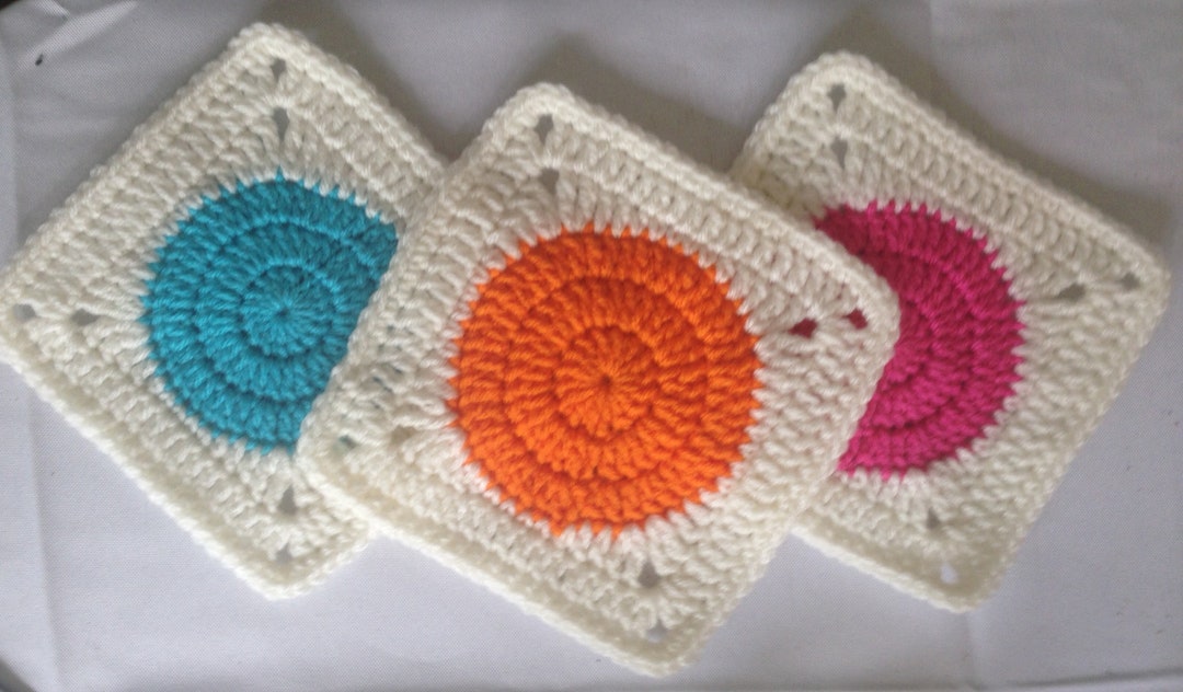 Crochet Pattern, Circle Granny Square Pattern, Granny Square Pattern ...