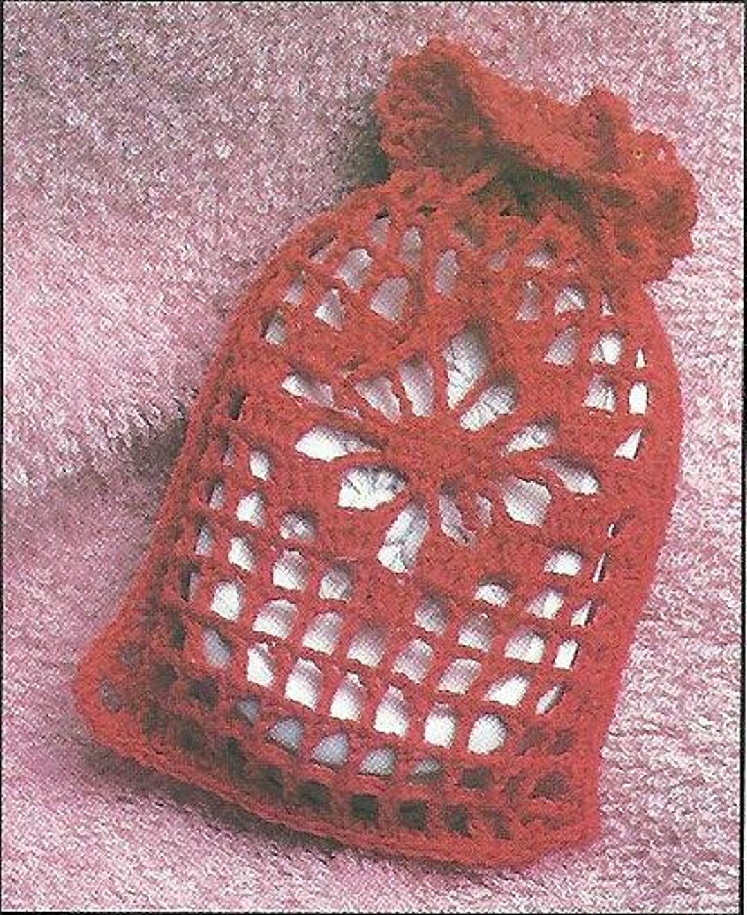 Vintage Crochet Soap Bag Pattern, Spider Web Bag Pattern, Crochet ...