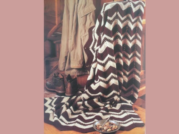 VINTAGE Afghan Crochet Afghan Pattern Crochet Blanket | Etsy