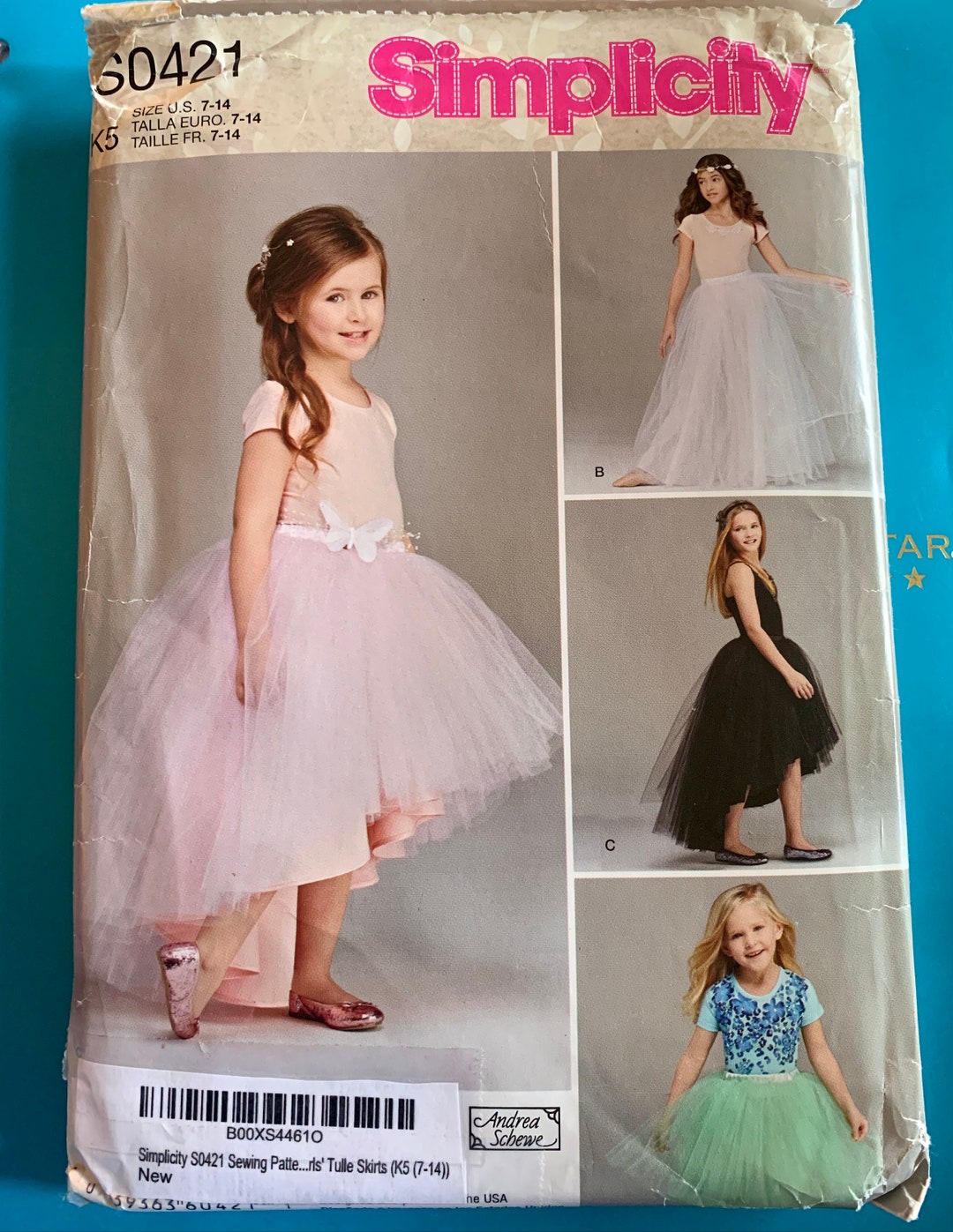 Simplicity Sewing Pattern S0421, Girls' Tulle Skirts Sewing Pattern, Tutu Skirt Pattern, Girls ...