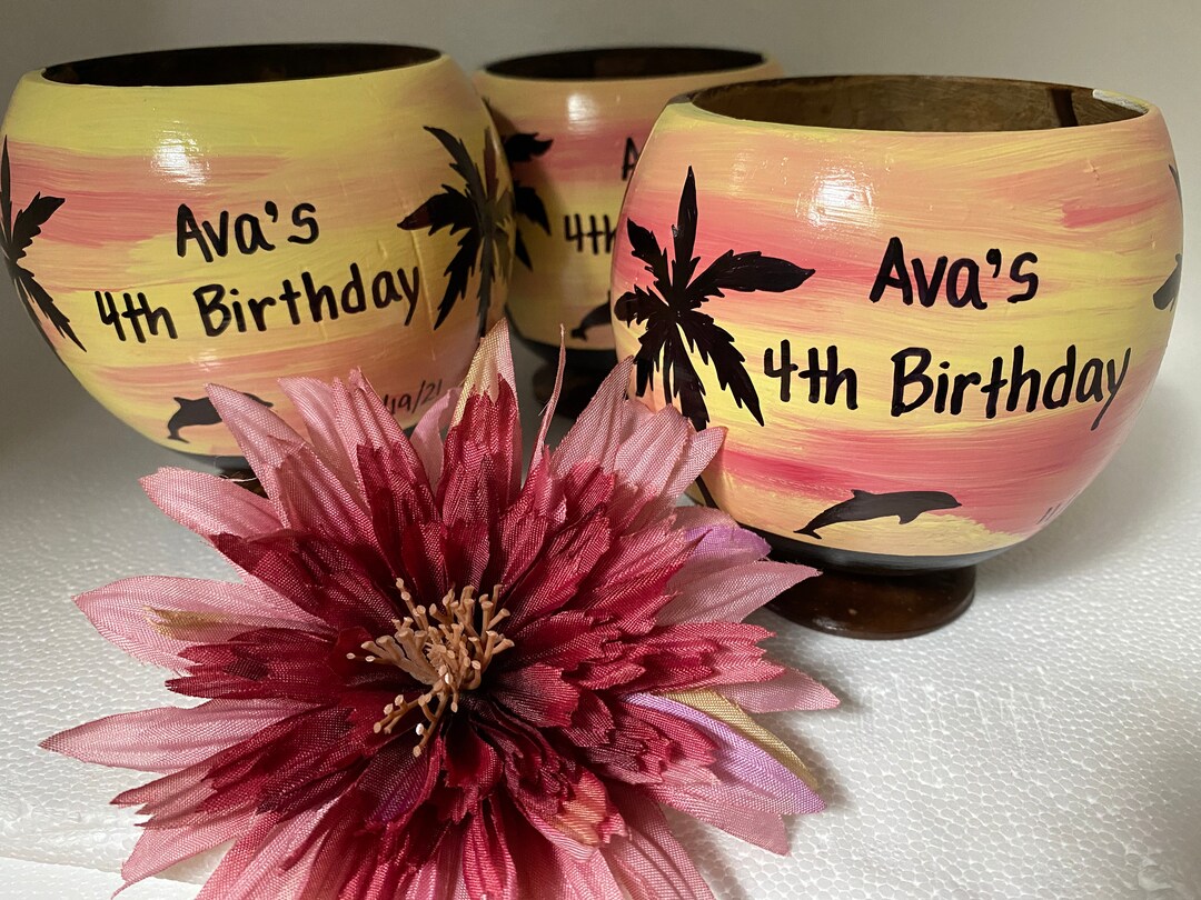 Hand Painted Coconut Cup Kava Bilo Ready to Personalize - Etsy