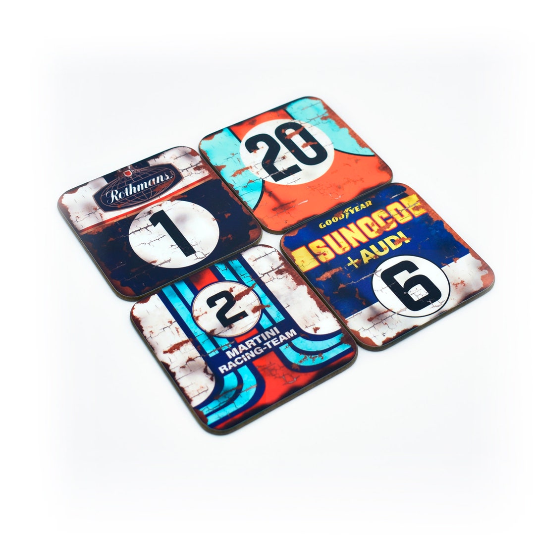 Set of 4 Classic Racing Car Coasters - Etsy
