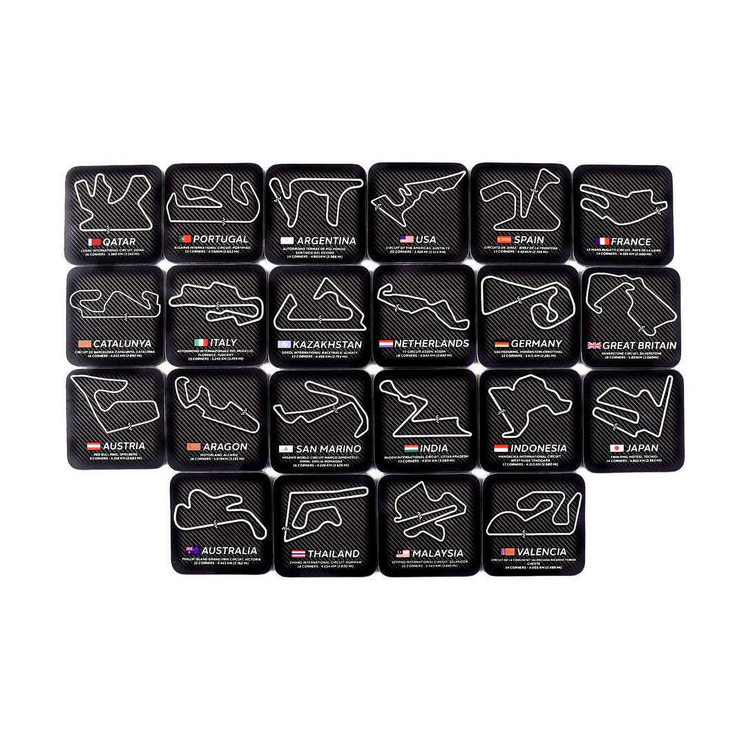 Motogp 2024 Circuit Complete Coaster Collection / Motorbike Grand Prix ...