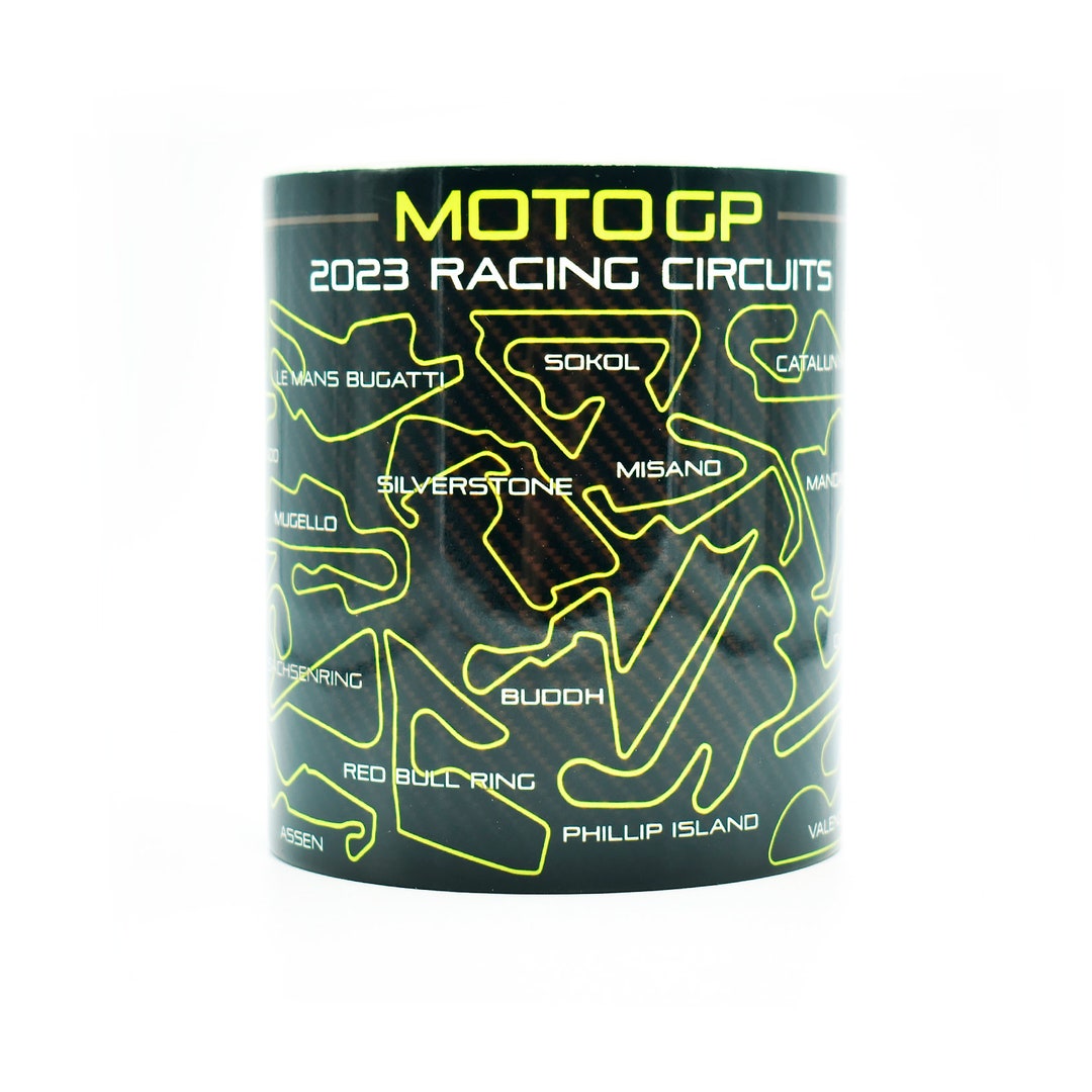 Motogp 2023 Season Circuits Mug Neon Edition / Carbon Fiber / Racing ...