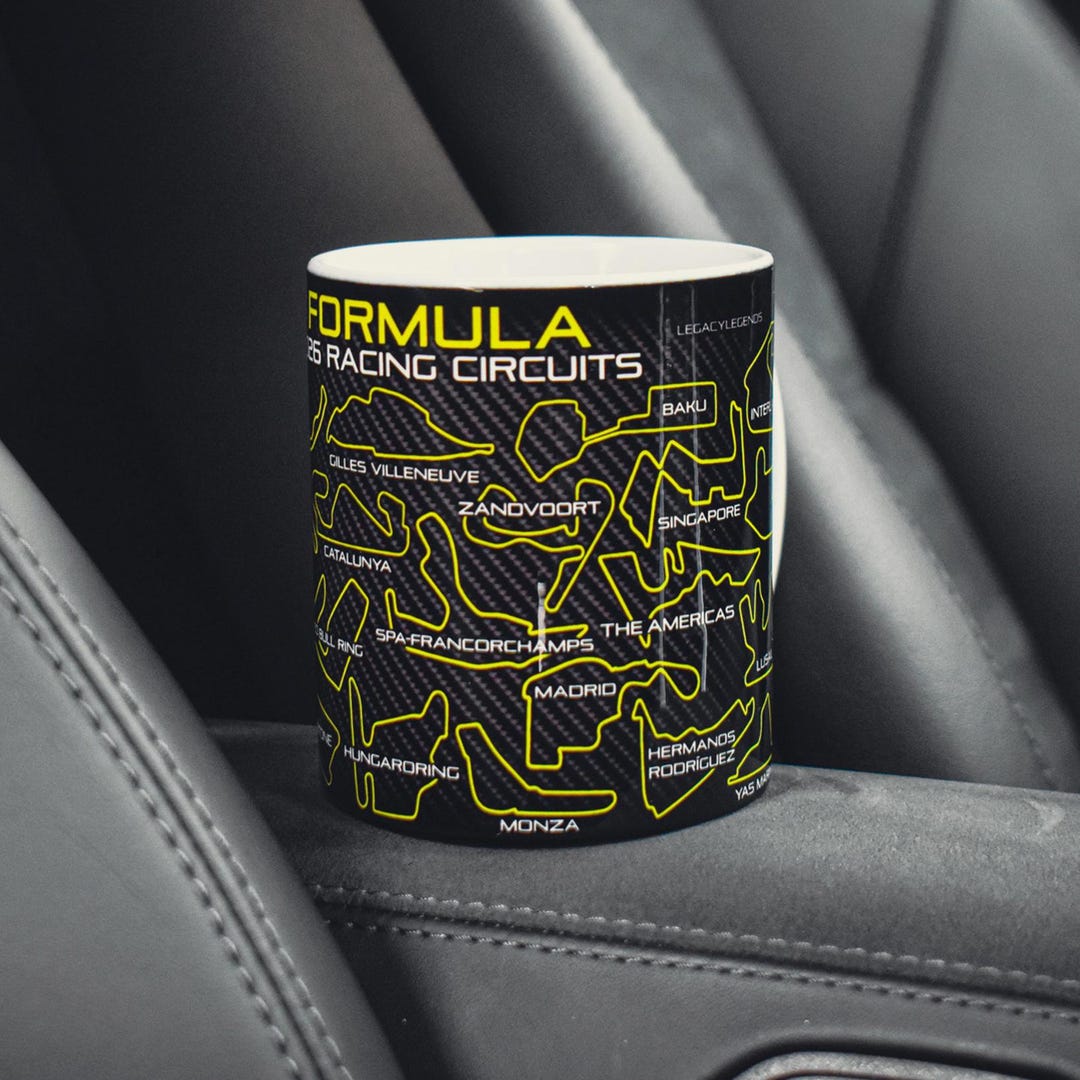 Formula 2026 Racing Circuits Mug - Neon Green Edition - Season - Carbon ...