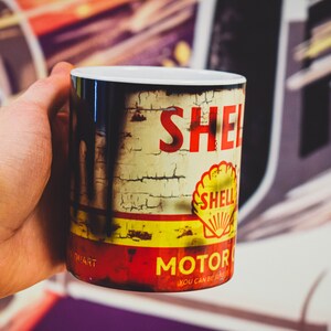 Vintage Shell Motor Oil Mug / Motorcycle / Car / Classic Retro Can ...