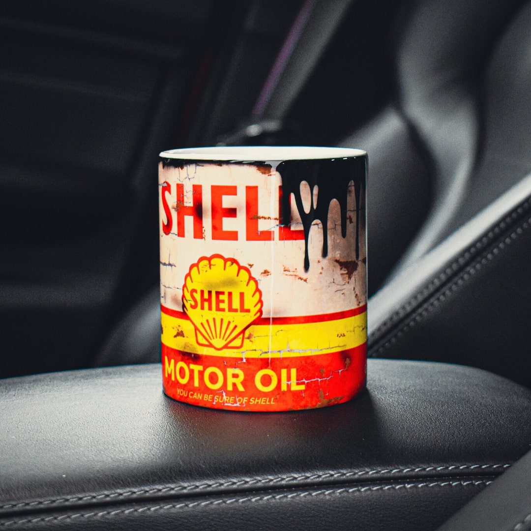 Vintage Shell Motor Oil Mug / Motorcycle / Car / Classic Retro Can ...