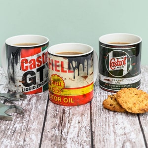 Vintage Shell Motor Oil Mug / Motorcycle / Car / Classic Retro Can ...