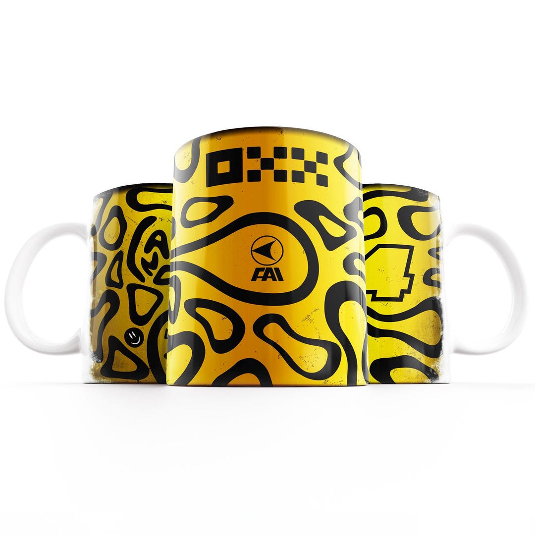 Norris 2025 Helmet Mug - Gold Edition - Formula Racing One - Drivers ...