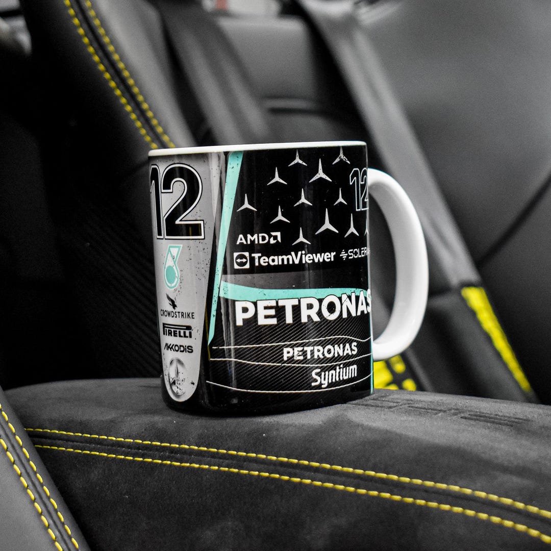 Antonelli #12 2025 Mug - Formula Racing - Silver Arrows Black Blue ...