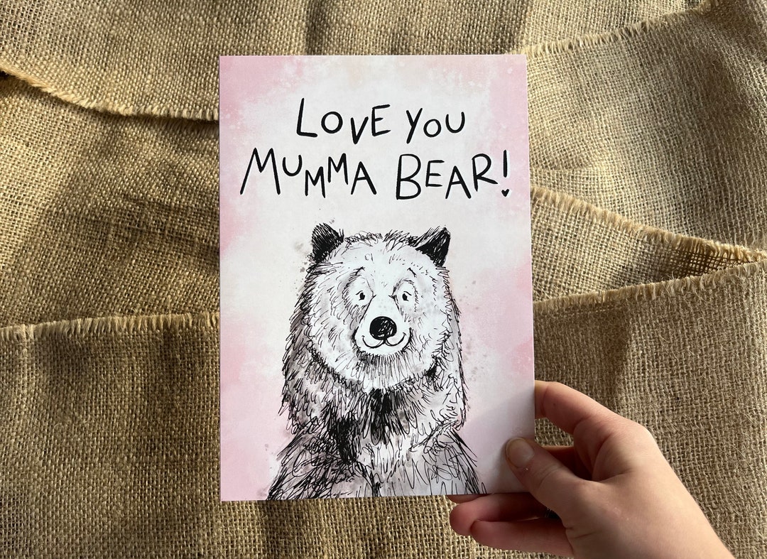 Mumma Bear Card (blank Inside) Cute Greetings Card, Mothers Day - Etsy