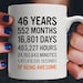 46th Birthday Gift 46 Forty Six Years Old, Months, Days, Hours, Minutes ...