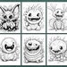 30 Adorable Creepy Monsters Coloring Pages Book, Cute Horror Adult ...