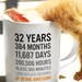 32nd Birthday Gift 32 Thirty Two Years Old, Months, Days, Hours ...