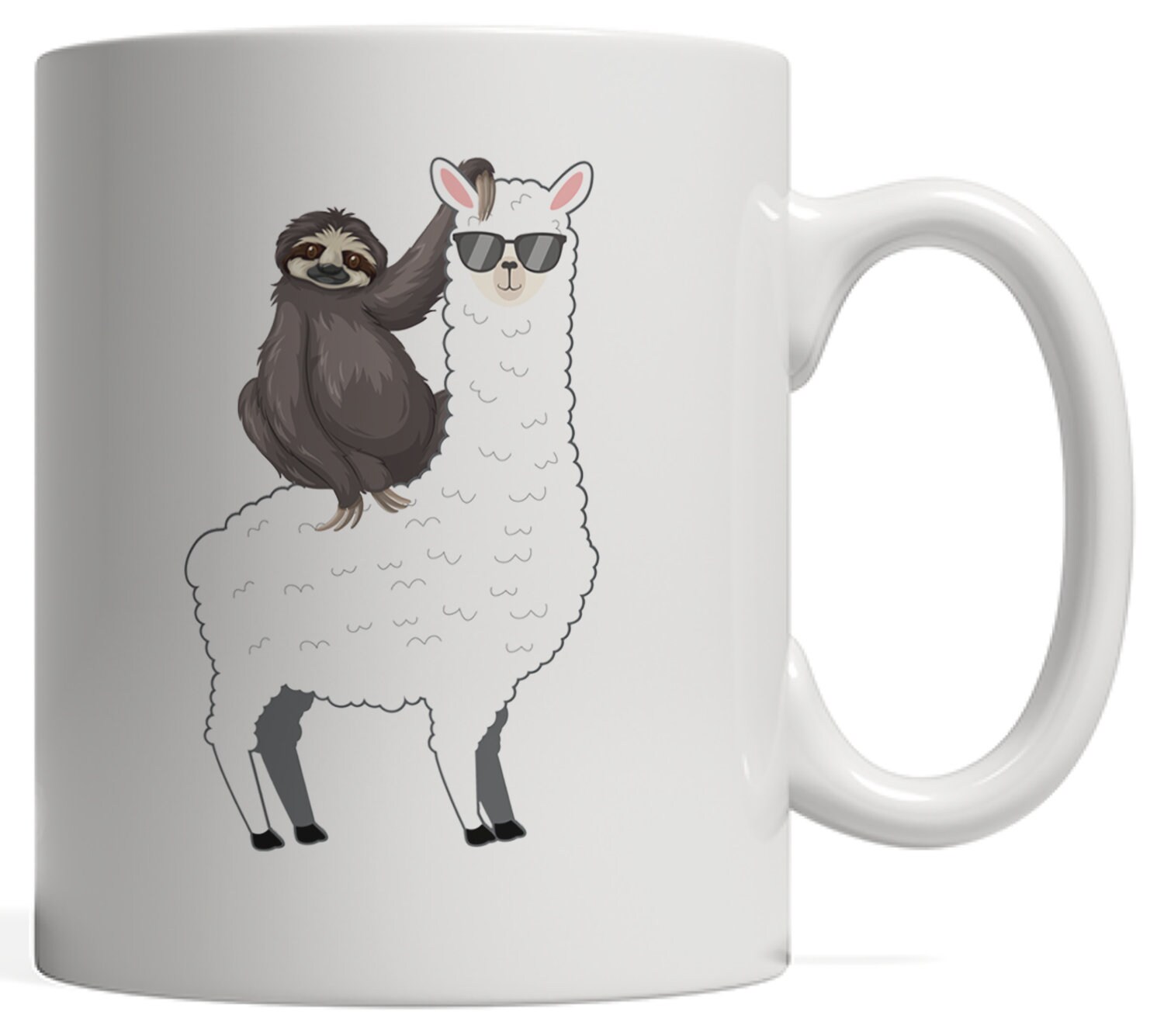 Sloth Riding Llama Gift Mug or a Fun Alpaca for Animal - Etsy