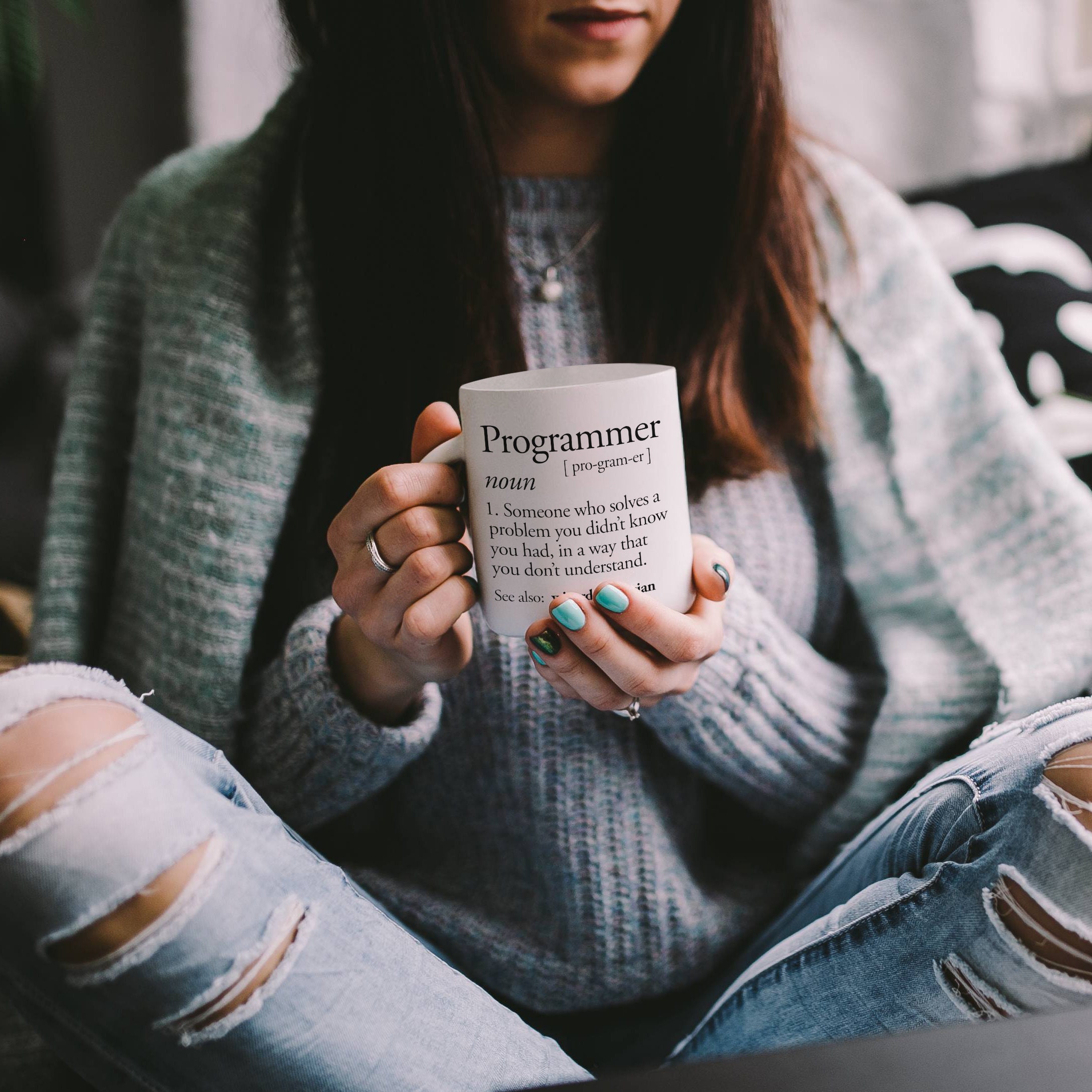 Funny Programmer Defintion Meaning T A Mug For The Etsy