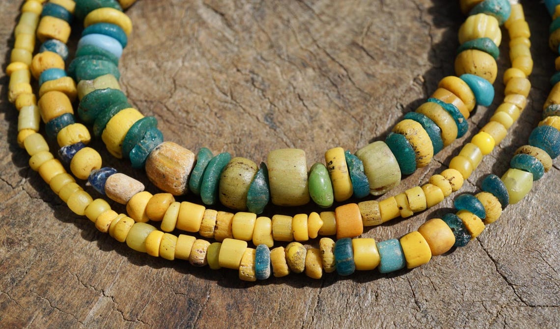 Ancient Excavated Djenne Beads From Mali, Africa Foye Roman Glass Small ...