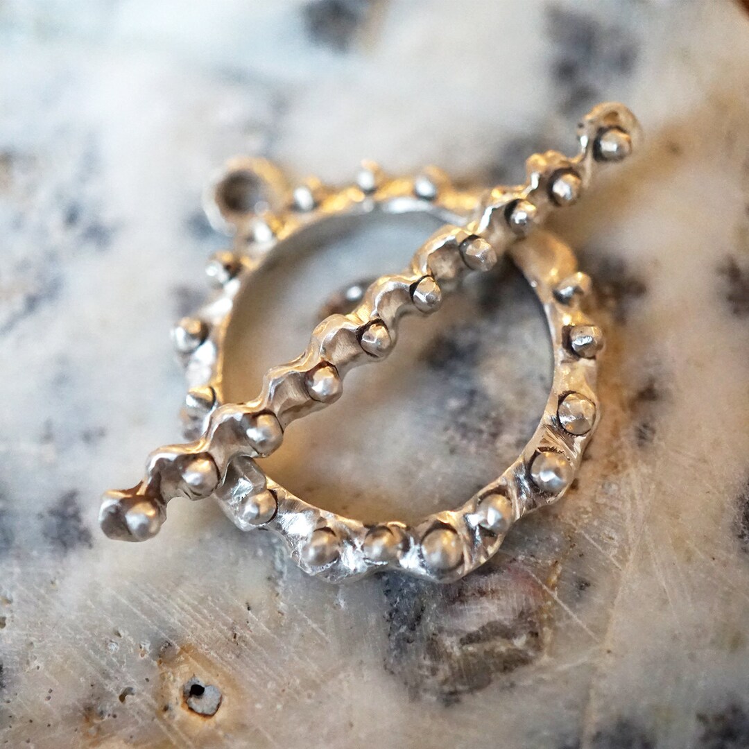 Artisan Sterling Silver Toggle Closure for Jewelry Making Handmade ...