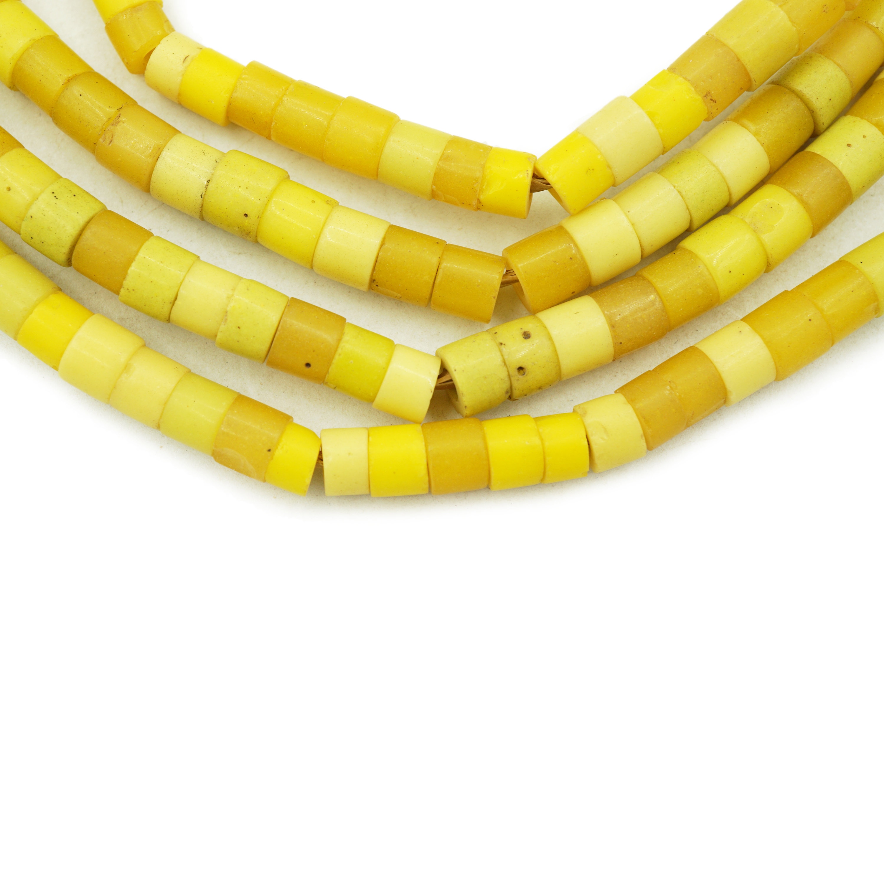 Rare Vintage Yellow Nigerian Goomba Beads 6-7mm Tonal Red - Etsy