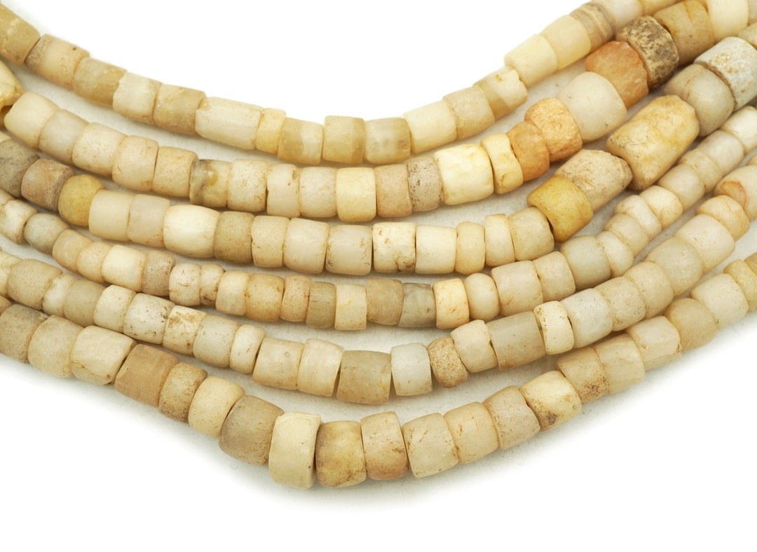 Ancient Mix of Excavated Quartz From Mali 6-7mm Over 1000 Yrs Old Creme ...