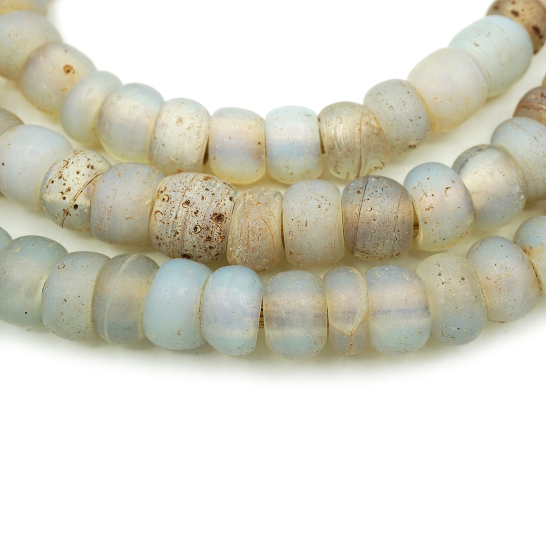 Rare Ancient Dutch Moon Glass Beads From Mali (9-13mm) Dutch Dogon ...