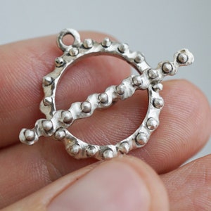 Artisan Sterling Silver Toggle Closure for Jewelry Making Handmade ...