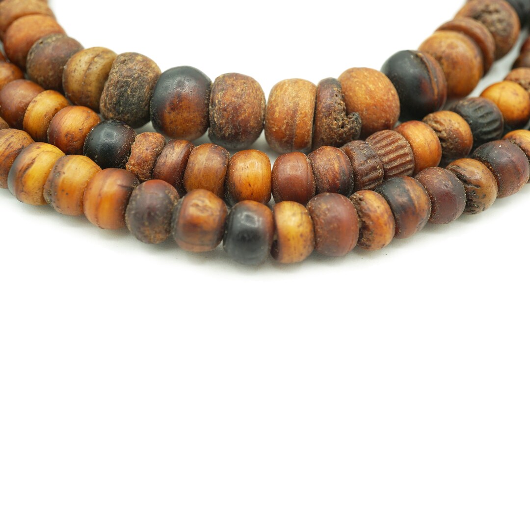 Old Brown Camel Bone Beads Made in Gambia (8-12mm) African Tribal Beads ...