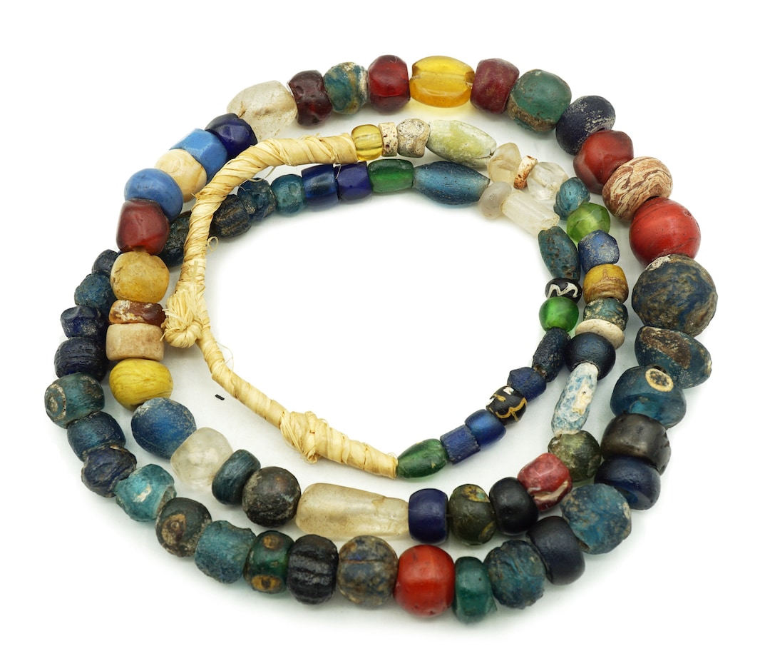 Mixed Old Venetian & Ancient Roman Eye Glass Beads From Mali 6-18mm 34 ...