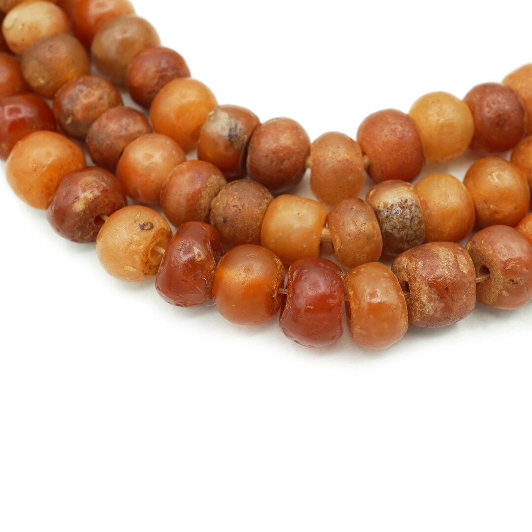Large Ancient Excavated Carnelian Stone Beads From Mali 11-18mm Over ...