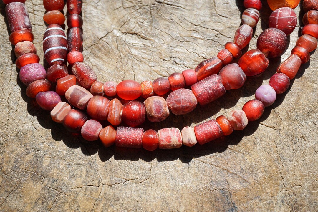Ancient Excavated Red Djenne Beads From Mali, Africa and Cornaline D ...