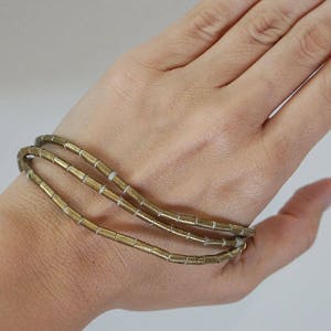 100 Handmade Ethiopian Tube Beads 3x7mm Recycled Brass Hand-forged ...