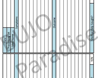 Medication log | Etsy