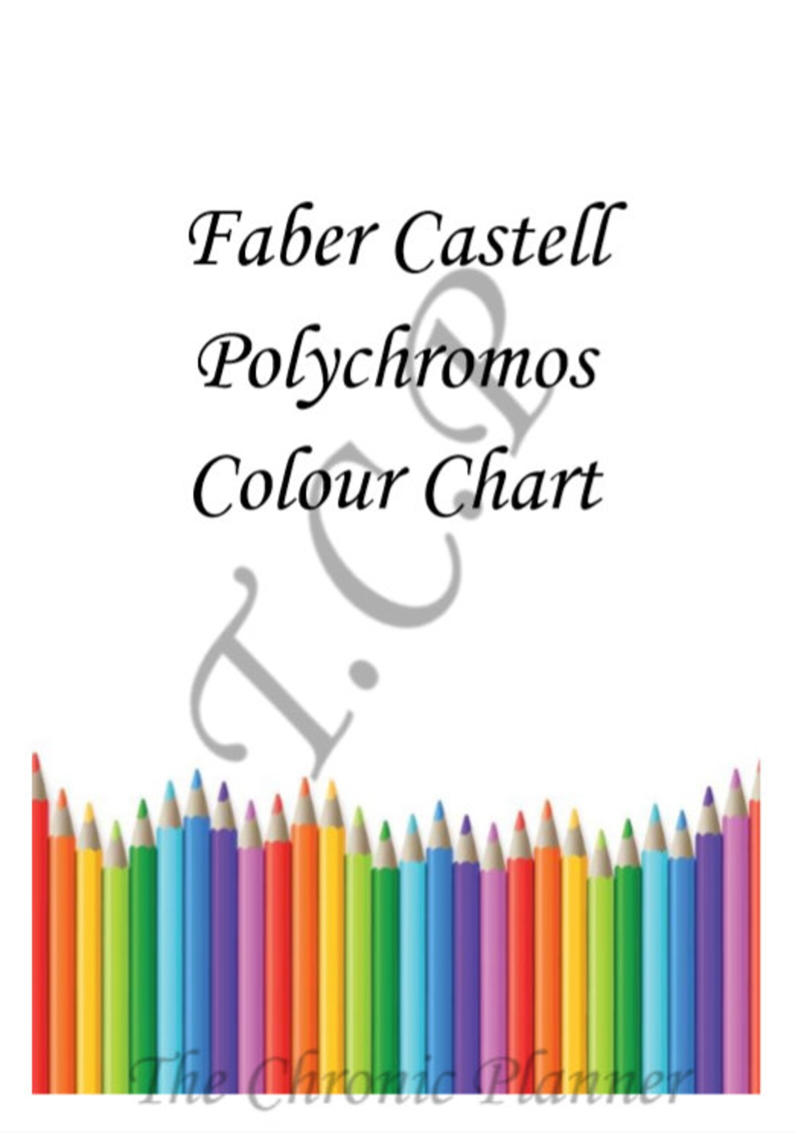 Faber Castell Polychromo Colour Chart Pencilspencil - Etsy