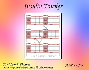 Insulin Diary - Etsy
