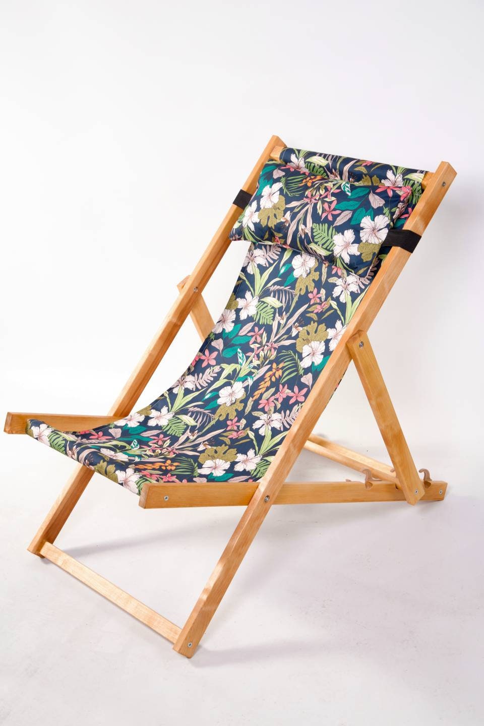 NEW Hardwood Garden Deck Chair Beach Wooden Deckchairs With Pillow - Etsy