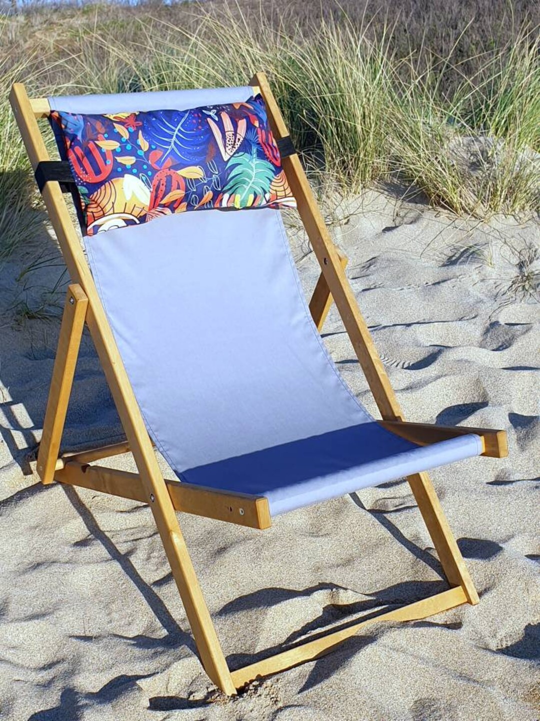 NEW! Hardwood Garden Deck Chair Beach Wooden Deckchairs With Pillow ...