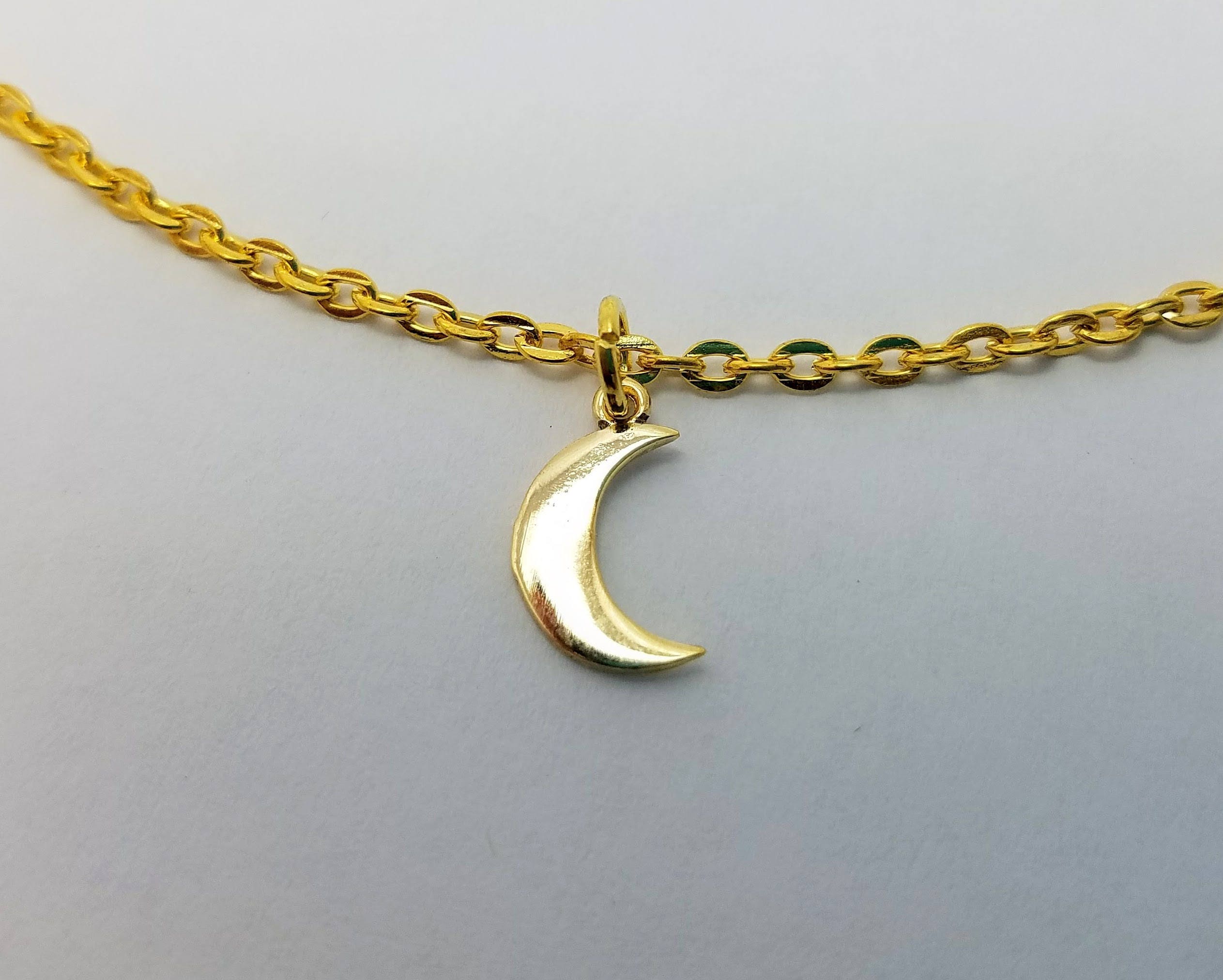 Collar de la luna y la estrella collar del encanto joyería - Etsy España