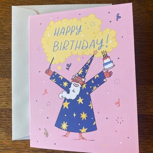 Wizard Birthday Card - Etsy