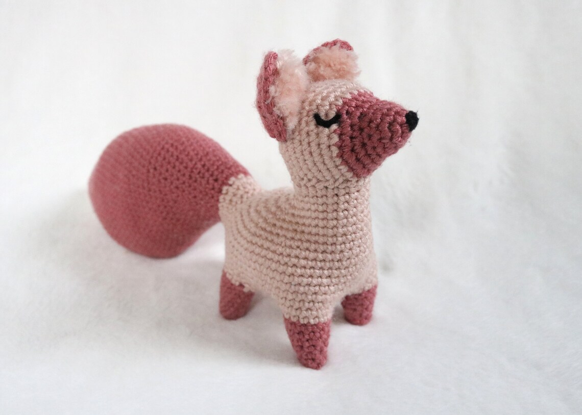 Fairytale Pink Fox Crochet/amigurumi Doll Pink Fox Soft - Etsy