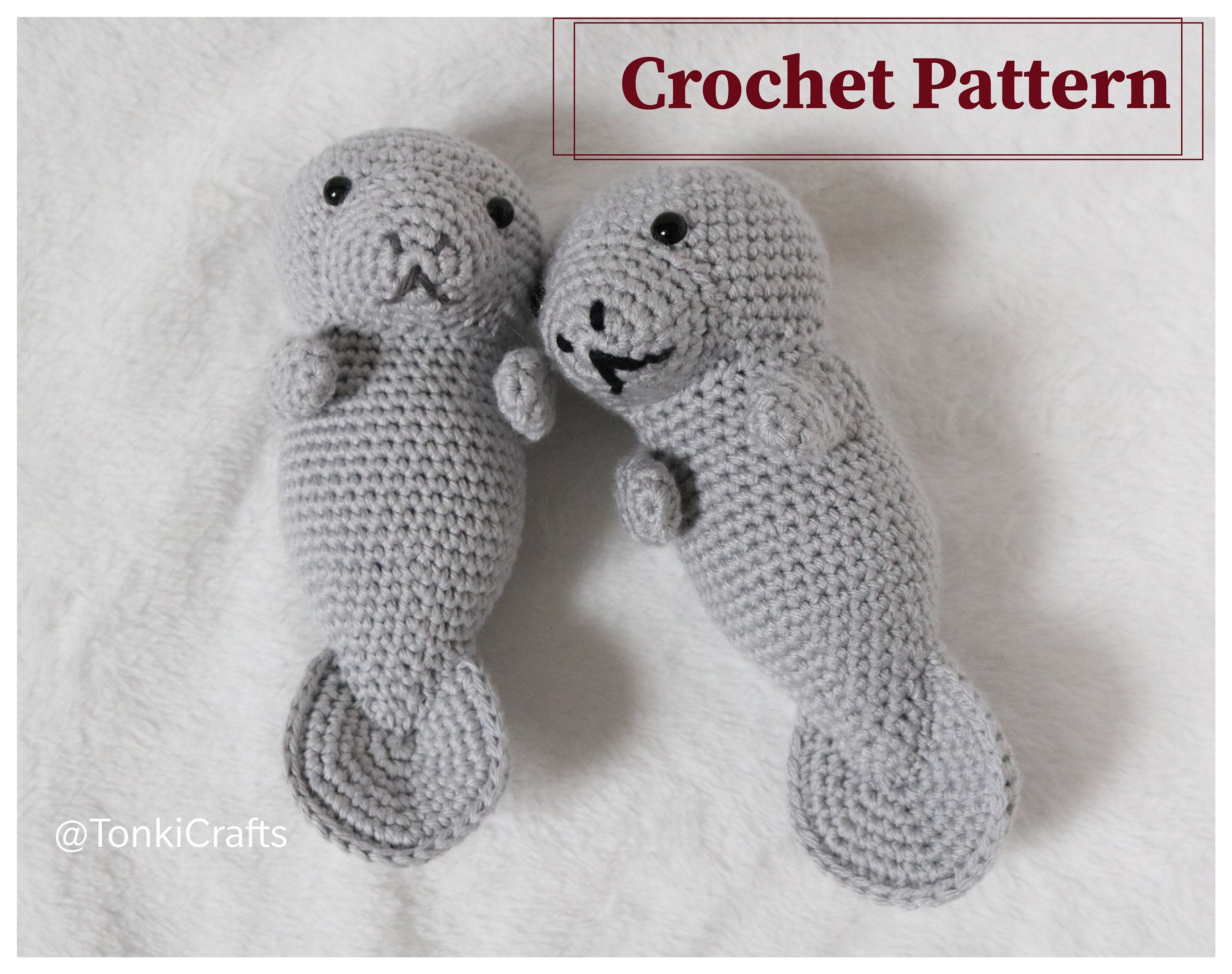 Crochet Manatee Pattern Amigurumi Manatee Pattern | Etsy